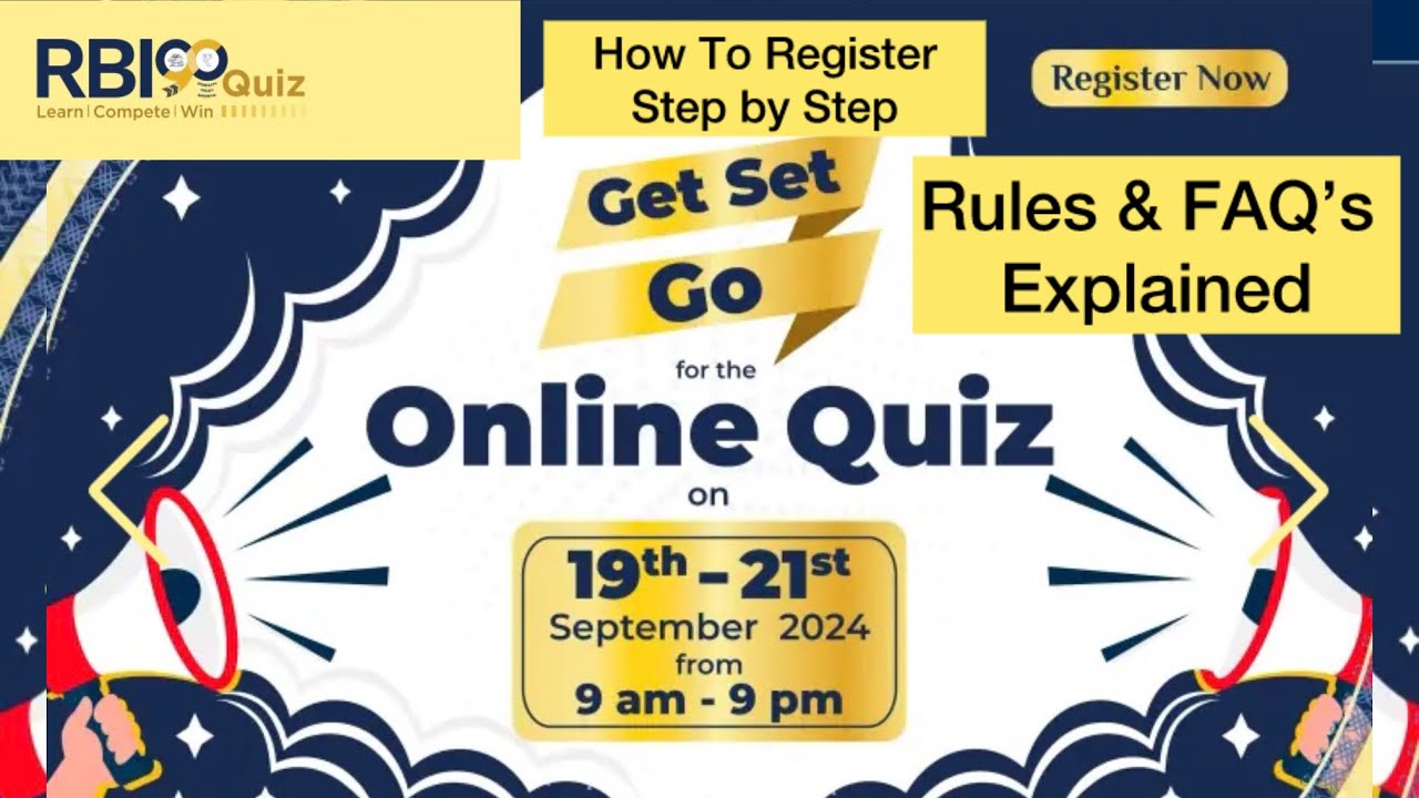 RBI 90 Quiz Registration Guide | Steps,Rules & FAQs Explained|How to register rbi90quiz # ...