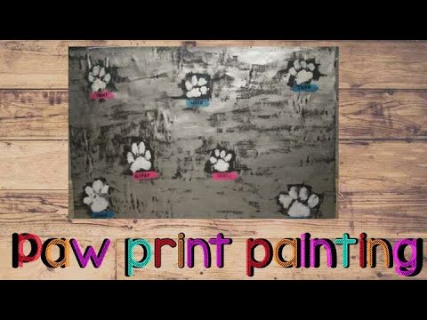 Paw print painting diy - YouTube