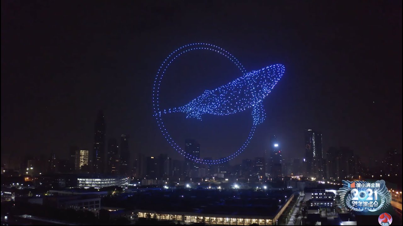 1000 DRONES ATTEND THE NEW YEAR'S EVE CONCERT - YouTube