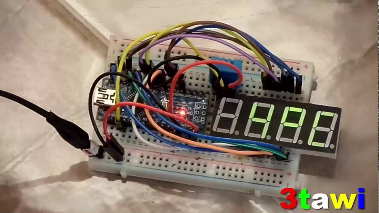 Humidity And Temperature Sensor Displayed On 4 Digit 7 Segment Dht11 Youtube