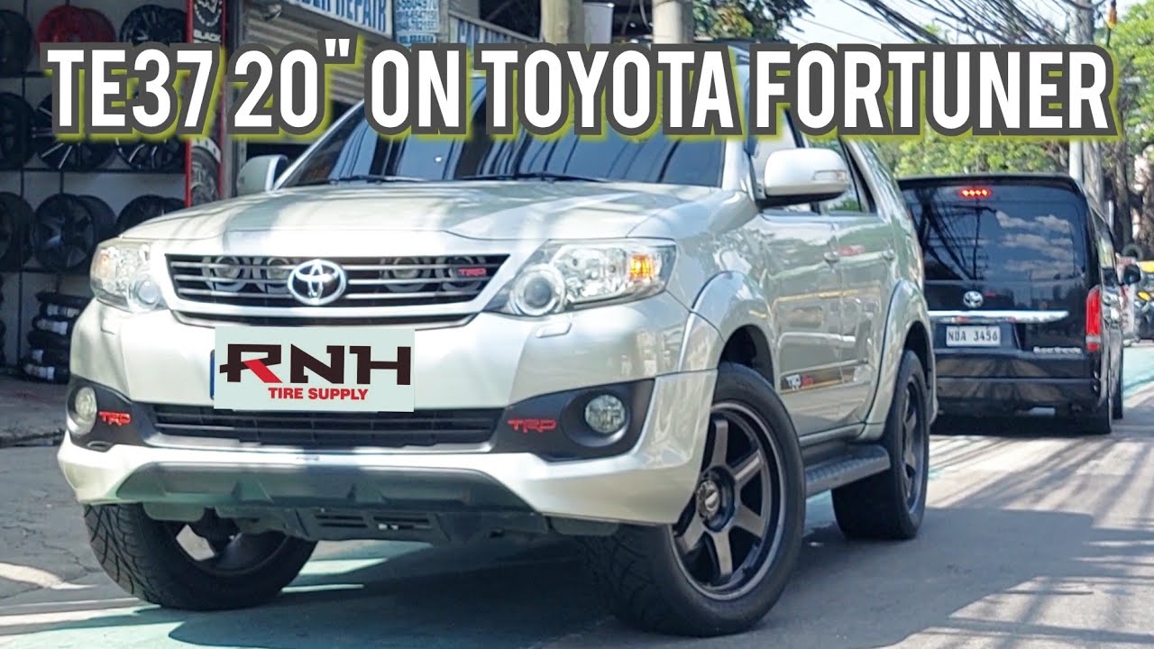 Volkrays Te37 20" on Toyota Fortuner @ RNH Tire Supply - YouTube