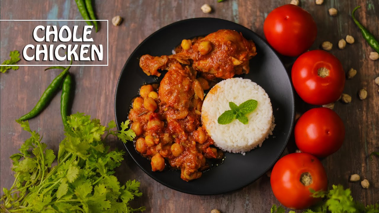 How to prepare Chickpea chicken,मुर्ग़ छोले simple and easy Chole ...