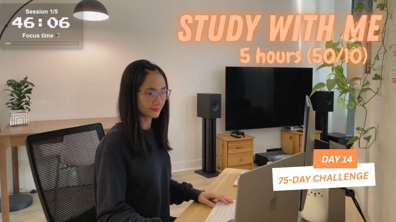 5-hour Study/Focus With Me Live | pomodoro timer 50/10 | rain sounds 🌧 ...