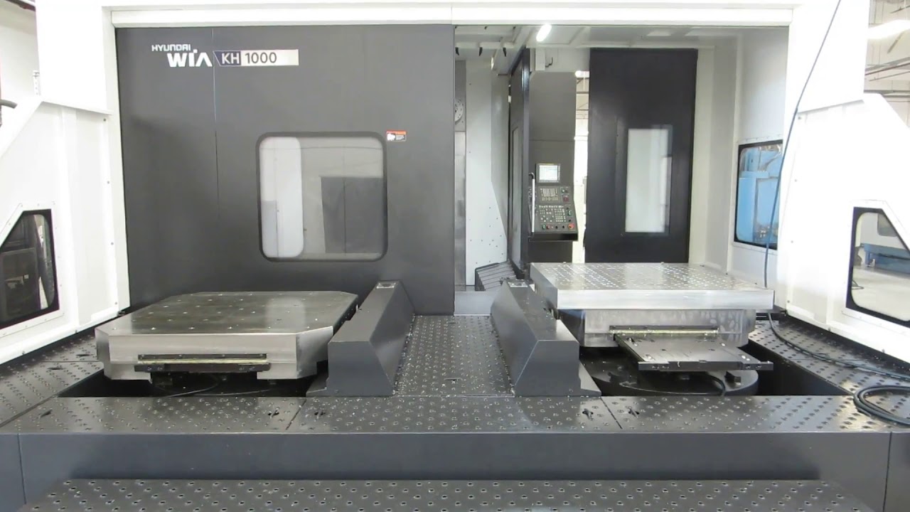 Hyundai Wia KH 1000 - Horizontal Machining Center - YouTube
