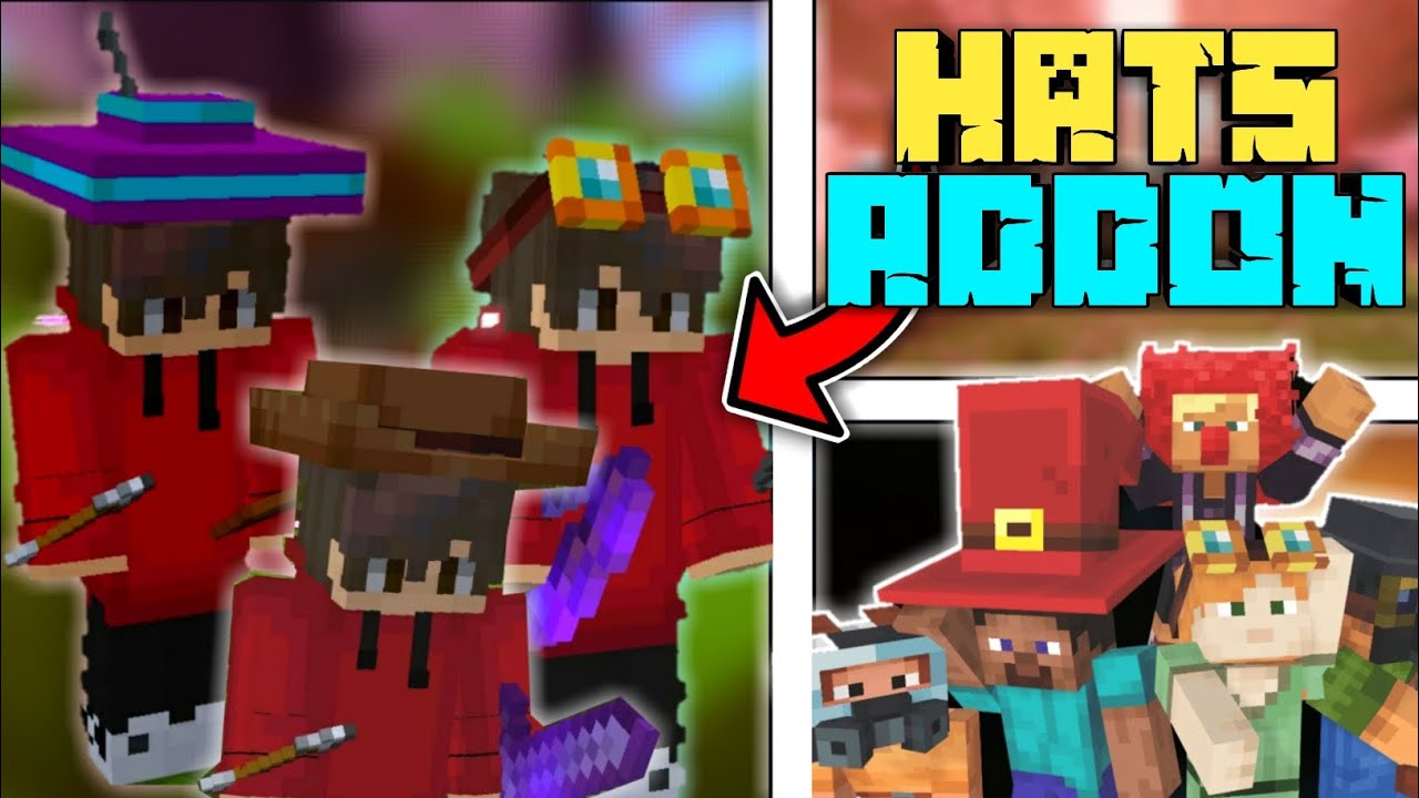 Hats Addon For Minecraft Pe 1.20+//MCPE - YouTube