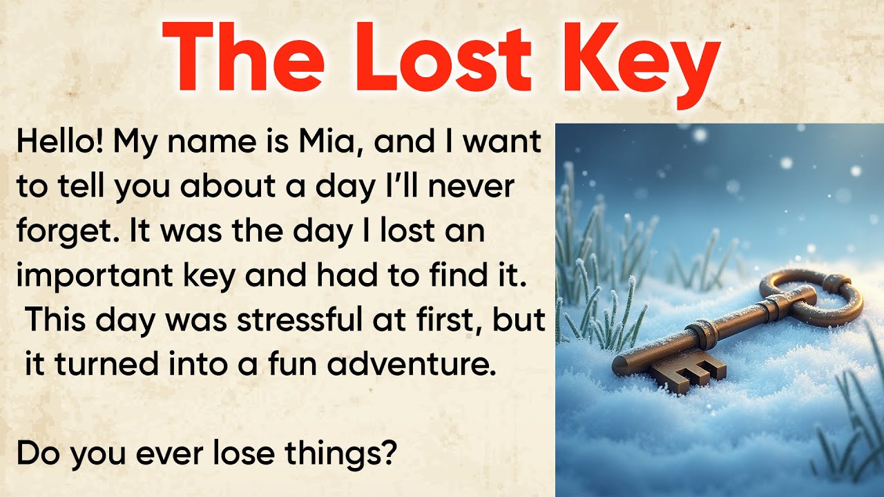 The Lost Key | A2 Learn English Through Story | Emrove Your English ...