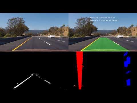Advance Lane Line Finding with OpenCV (Udacity P4) - YouTube