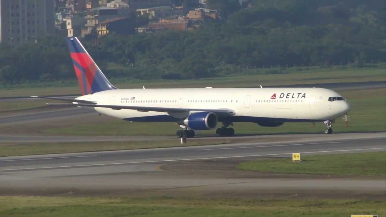 [ HD ] Delta Airlines B767-432ER at Guarulhos GRU/SBGR - YouTube