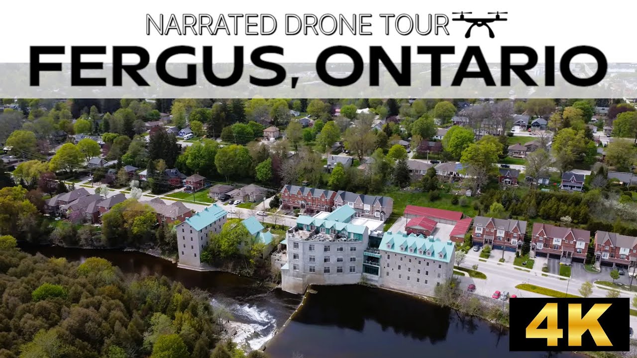 Fergus, Ontario in 4K: A Breathtaking Drone Tour Over Canada's Charming ...