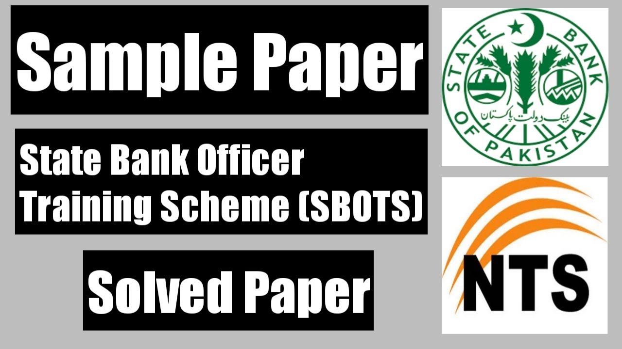 SBOTS (State Bank Officer Training Scheme) Sample Paper Batch - 24 ...