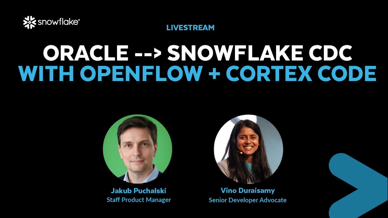 [LIVE] How To Set Up Openflow Oracle CDC with Cortex Code - YouTube