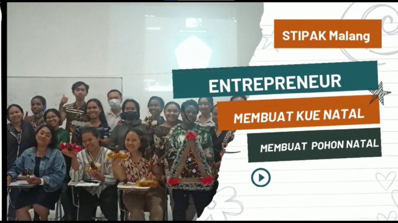 Entrepreneur STIPAK Malang Malang membuat Kue Natal dan Membuat Pohon ...