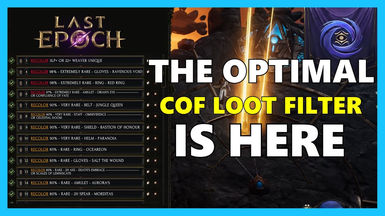 UNIVERSAL Circle of Fortune LOOT FILTER TEMPLATE | Last Epoch 1.1 - YouTube