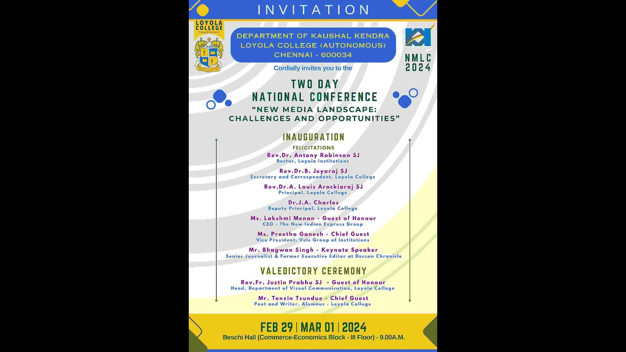 TWO DAY NATIONAL CONFERENCE "New Media Landscape: Challenges and ...