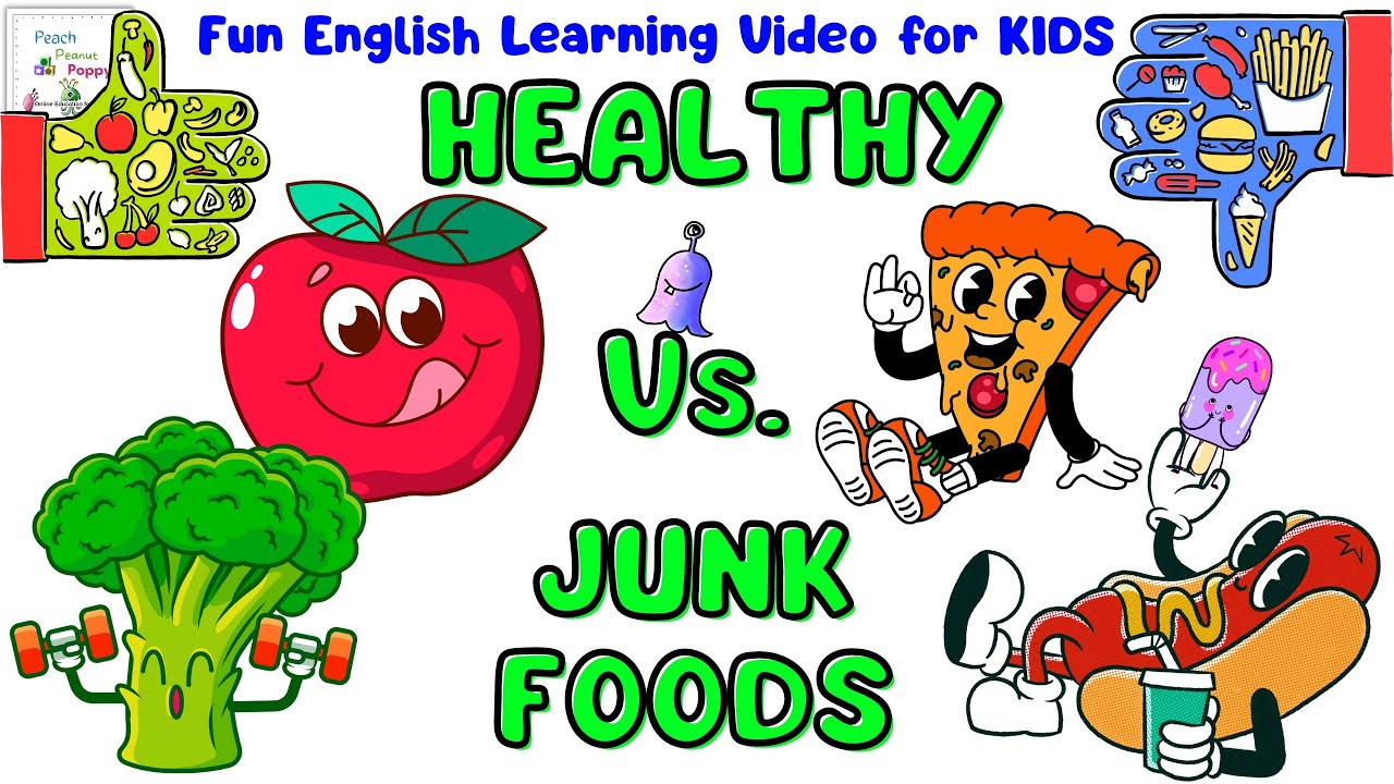 Healthy vs Junk Food | Healthy Food For Kids | Food Names For Kids ...