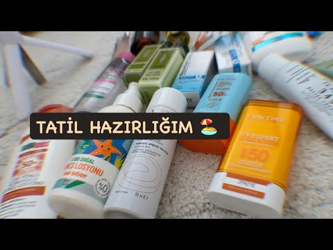 TATİLE GİDERKEN YANIMA NELER ALIYORUM? 🧳☀️ | Kozmetik & Kişisel Bakım