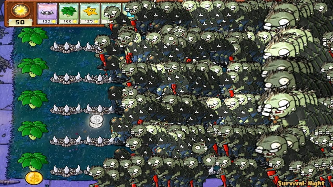 Plants vs Zombies Hack Spikerock vs 9999 Pogo Zombies | MrongerPvZ ...