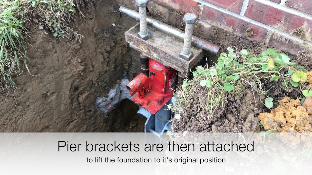 Stable Foundations Helical Pier installation 2/1/18 - YouTube