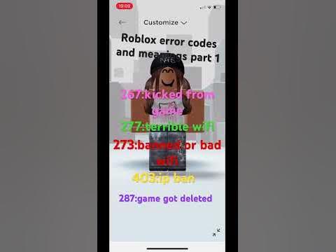Roblox error code meanings part 1 - YouTube