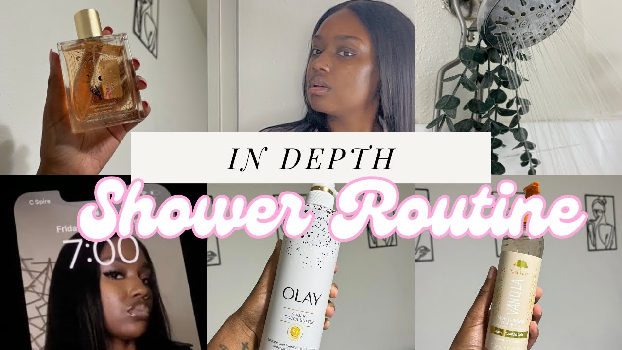 in-depth shower routine,vanilla products, everything shower routine ...