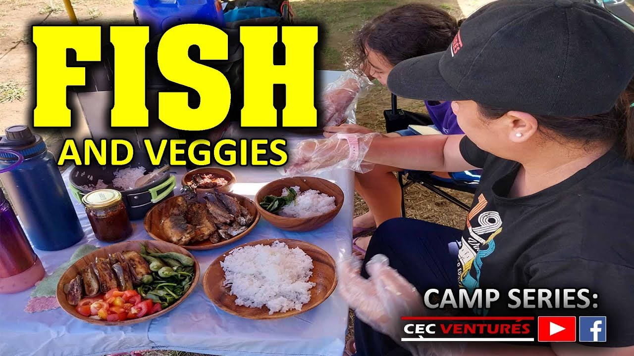 FISH AND VEGGIES/ CAMPING FOOD - RIVER RANCH - CAMP SERIES - YouTube