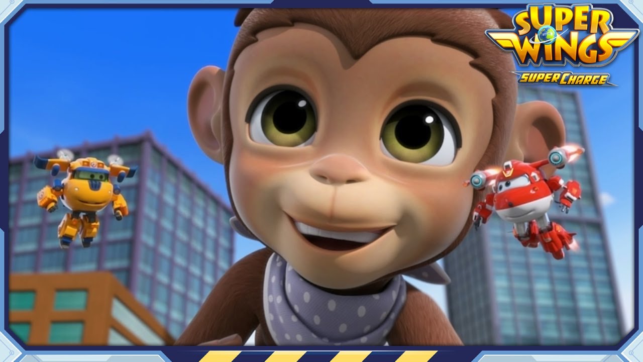 [SUPERWINGS4 Highlight] The Biggest Monkey Ever! | EP37 | Superwings ...