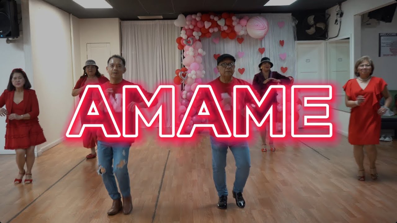 AMAME DJ BERTA | | LINE DANCE ROUTINE | NONIE BELARMINO - YouTube