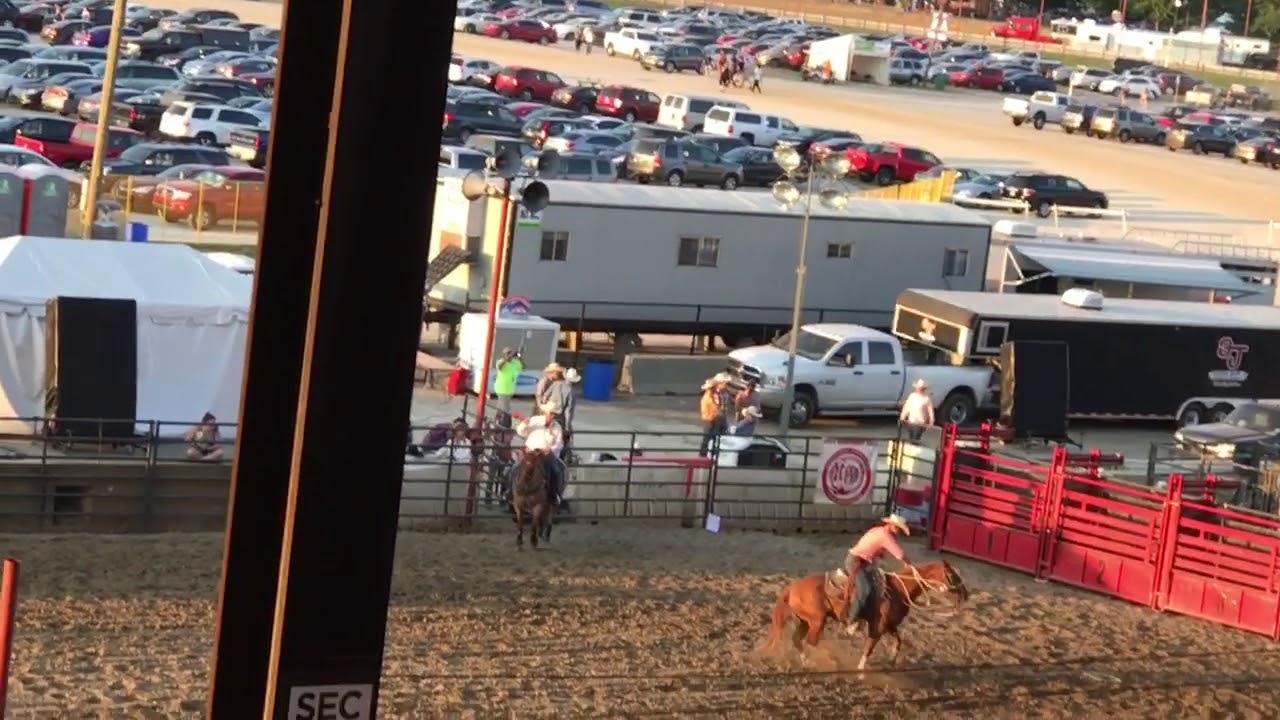 Calf roping at the Indiana State Fair - YouTube