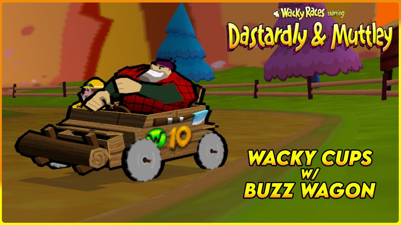 Wacky Races Starring Dastardly & Muttley - Wacky Cups w/ Buzz Wagon ...