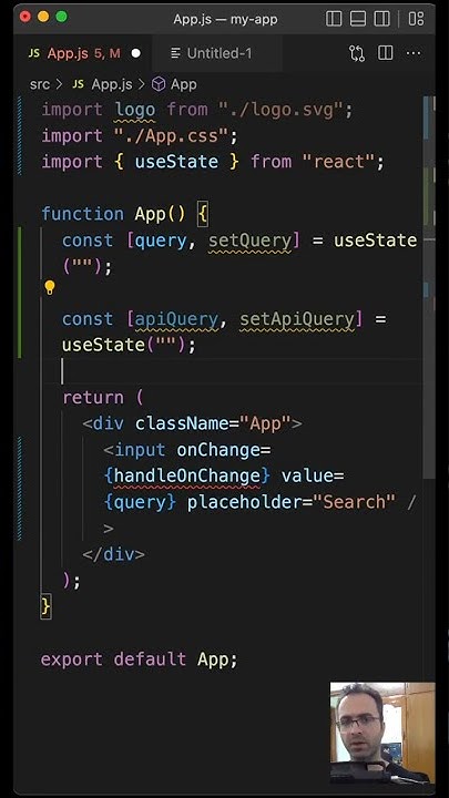 Start Search Only When User Stops Typing #reactjs #search #short - YouTube