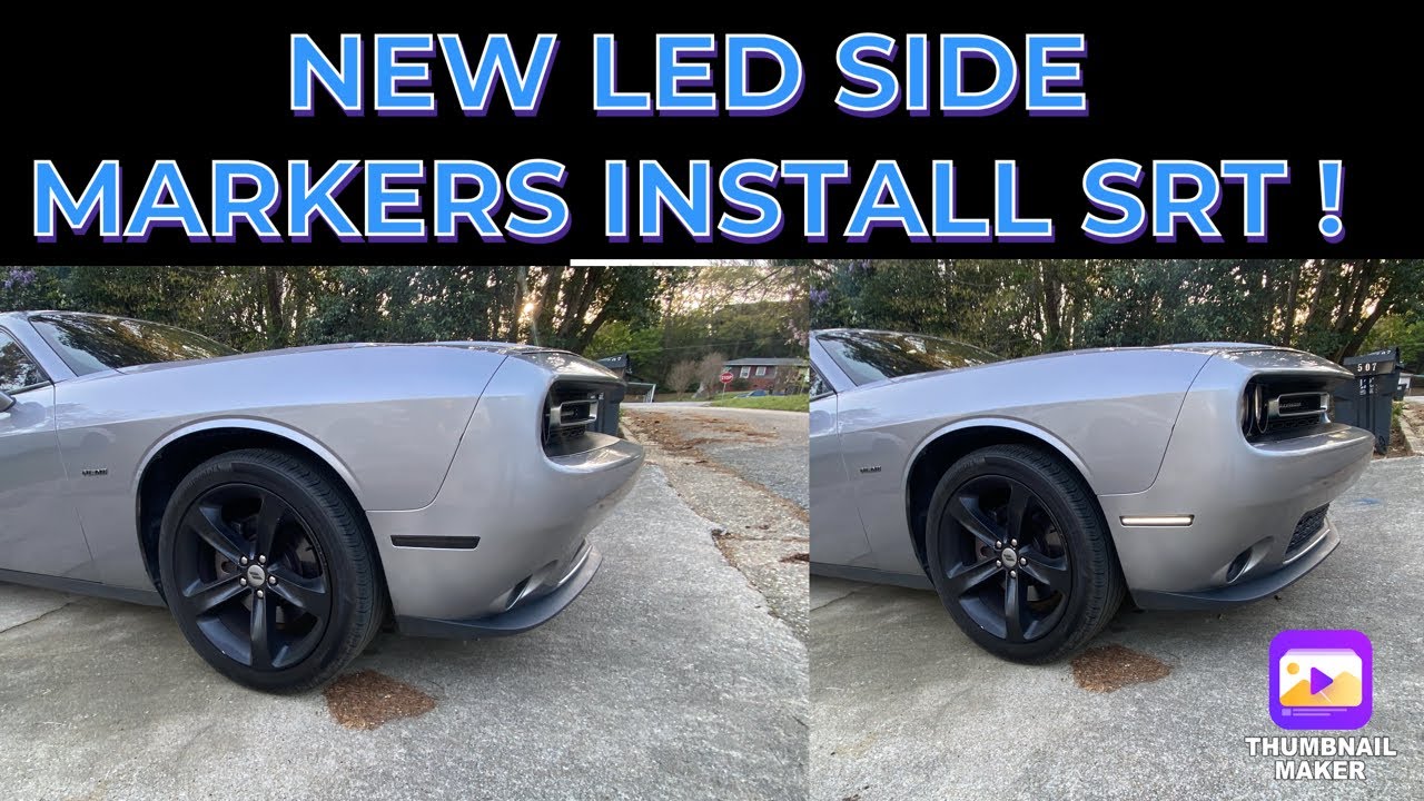 INSTALLING SMOKED LED SIDE MARKERS ON MY SRT ! #explore #fyp #srt - YouTube