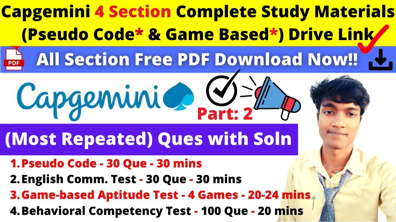🛑Capgemini All 4 Section Complete Most Repeated* Study Materials ...