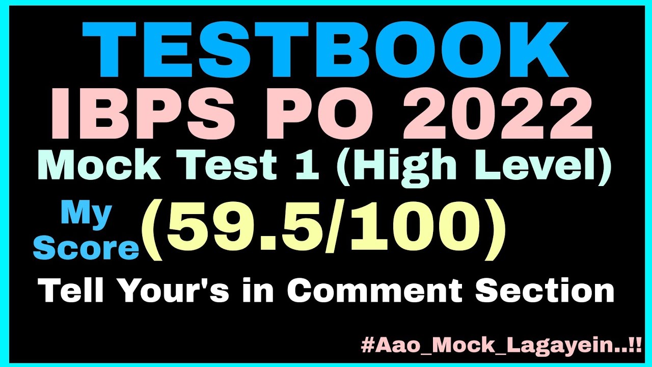 TESTBOOK IBPS PO 2022 Prelims High Level Mock Test 1 Score Compare testbook-ibps-po-2022-prelims-high-level-mock-test-1-score-compare