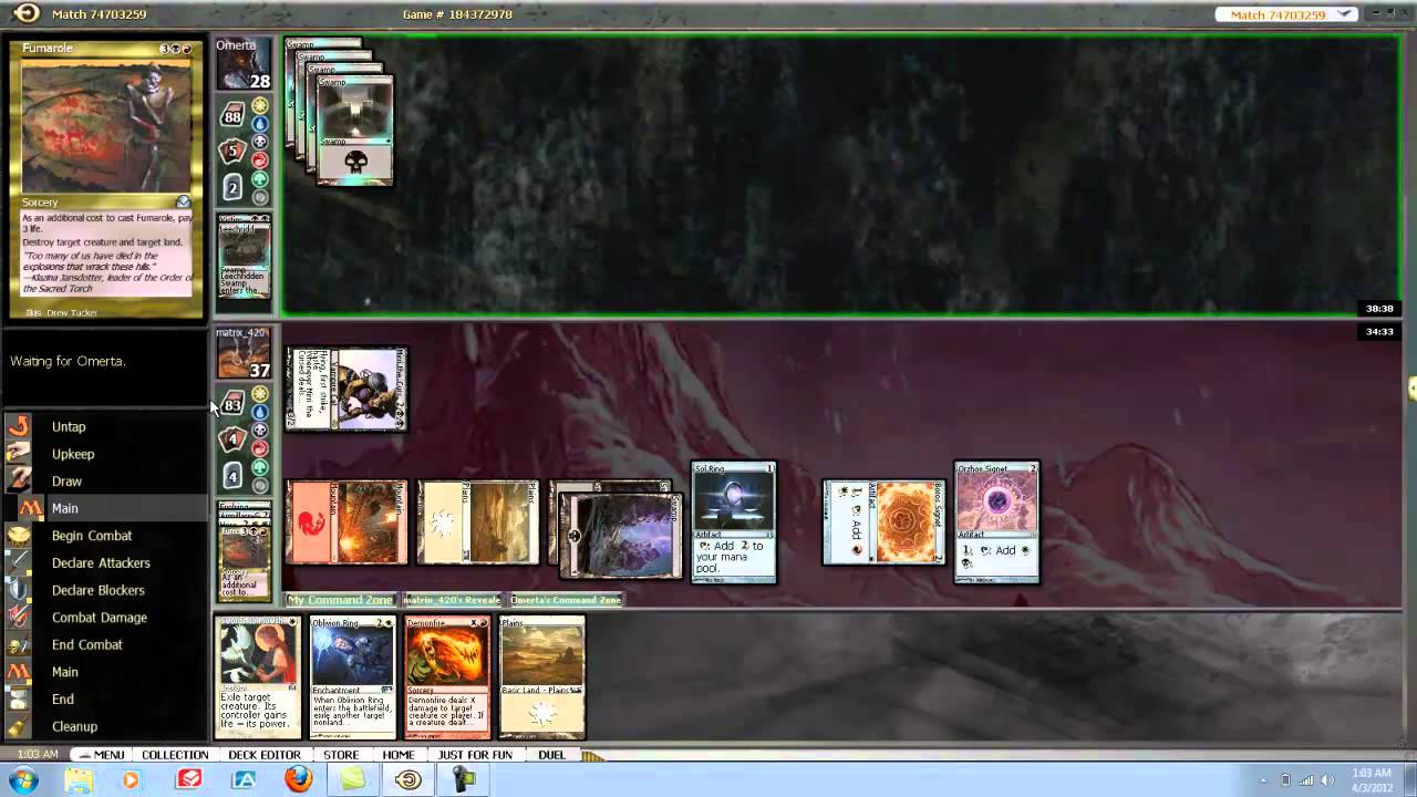 Commander Corner 2 (Tariel) match magic the gathering mtg mtgo - YouTube