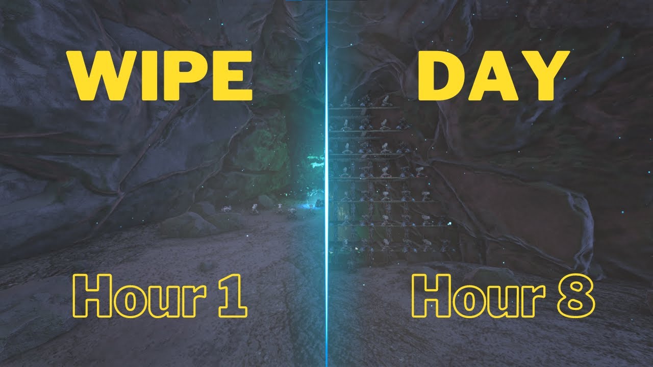 22 000 HOUR 4-MAN INSANE BASE PROGRESS ON WIPE DAY | Ark Survival ...