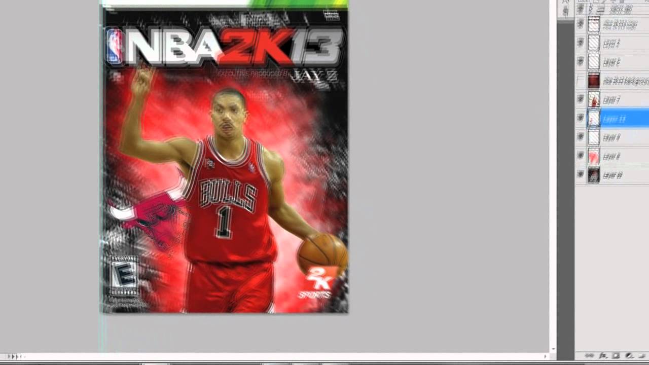 NBA 13 Speed Art - Custom Cover | Derrick Rose - YouTube