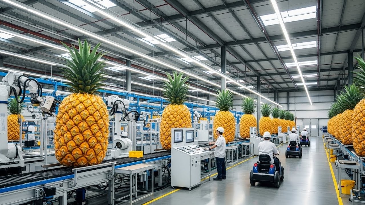 Inside the Pineapple Processing Factory:How Pineapples Are Prepared ...