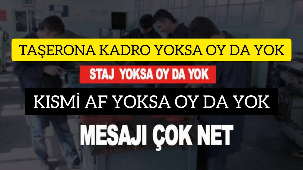 TAŞERONA KADRO YOKSA,STAJ VE ÇIRAKLARIN SİGORTA GİRİŞİ YOKSA , KISMI AF ...