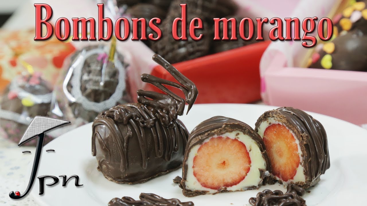 Receita de bombom de morango - YouTube