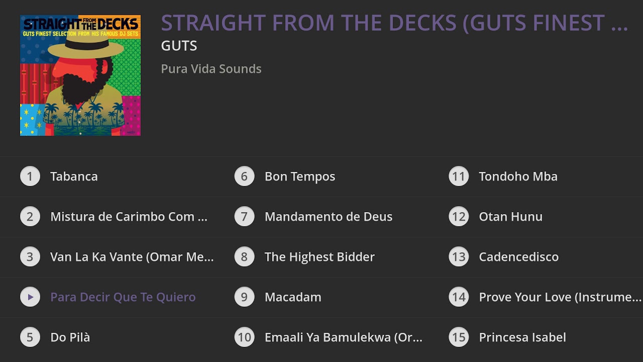 Guts - Straight from the Decks (Guts Finest Selection from His Famous ...