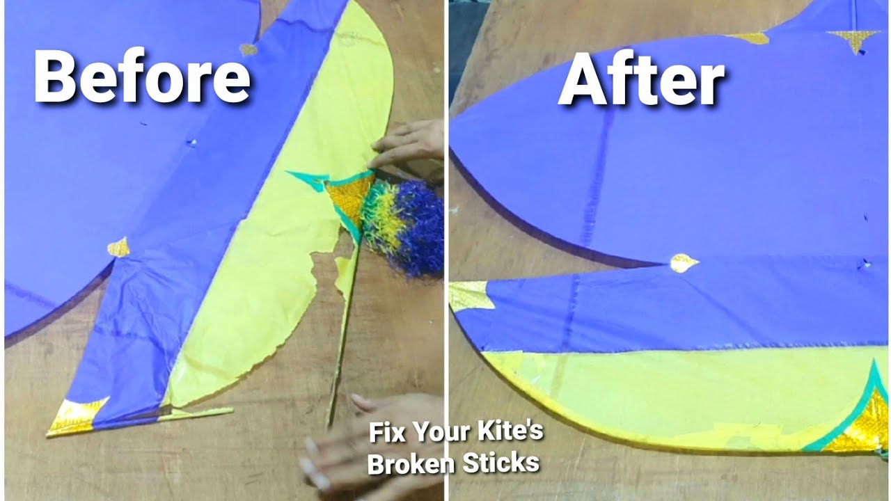 Fix Or Repair Your Kites- How To Repair Kite Broken Stick- Art And ...
