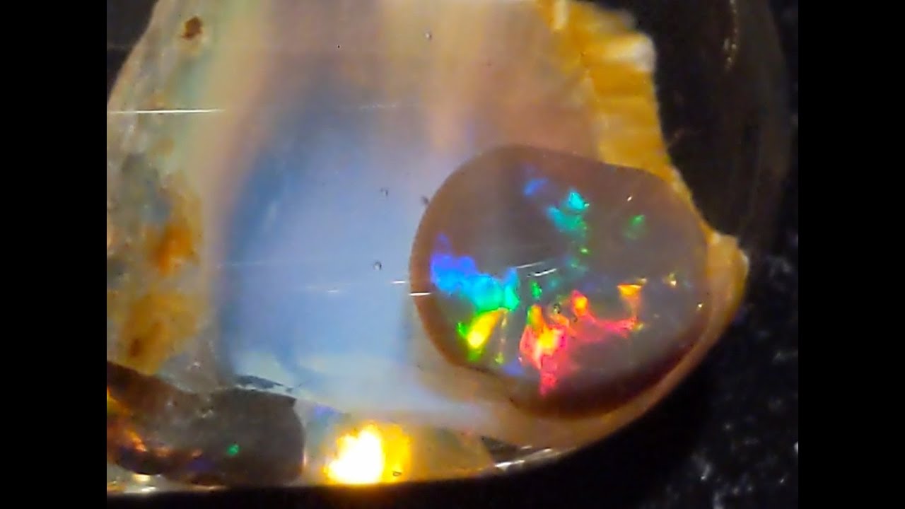 Opal Specimen Display #16 - Volcanic Crystal Opals - YouTube