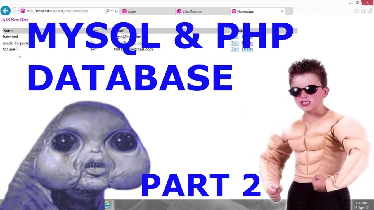 Mysql And Php Database Tutorial With Free Codes Insert Edit And Delete 7711