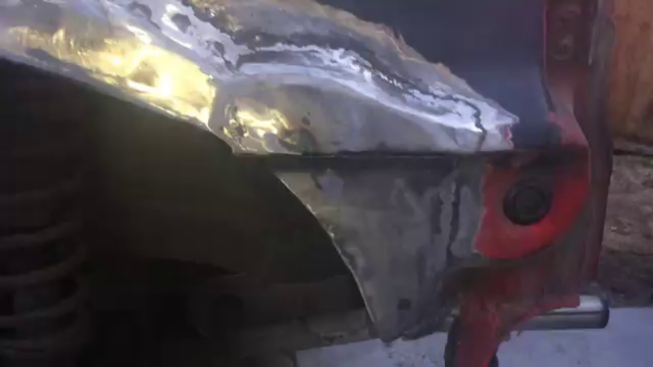 Crx rust repair (drivers side) - YouTube