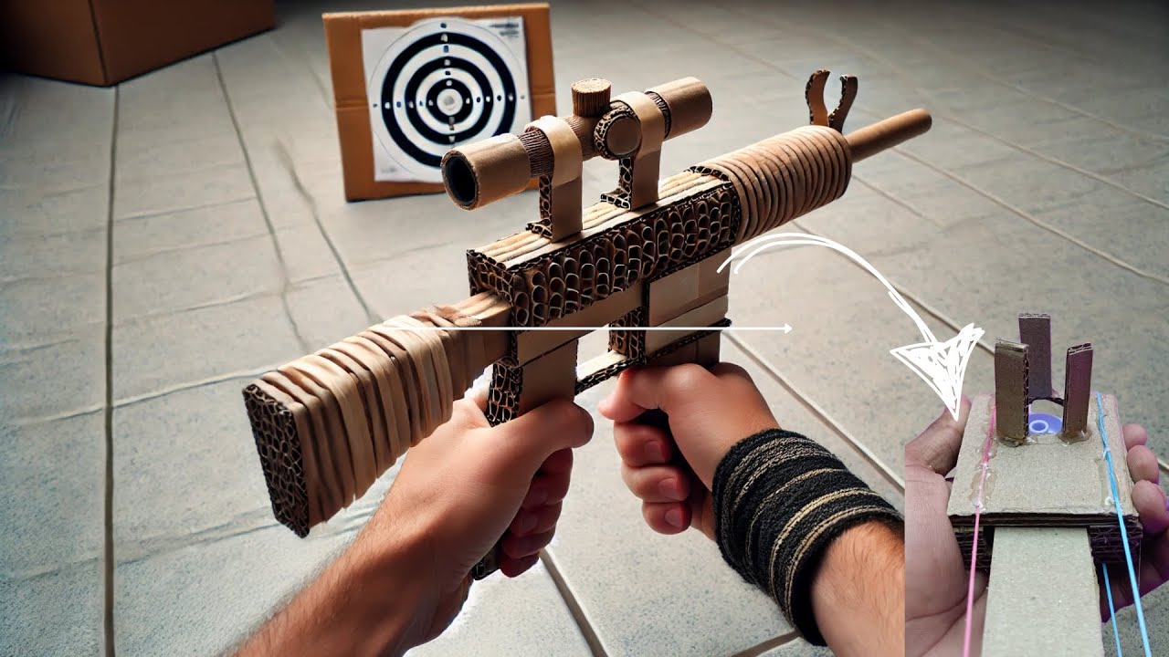 DIY Cardboard Gun: Perfect for Target Practice at Home! - YouTube