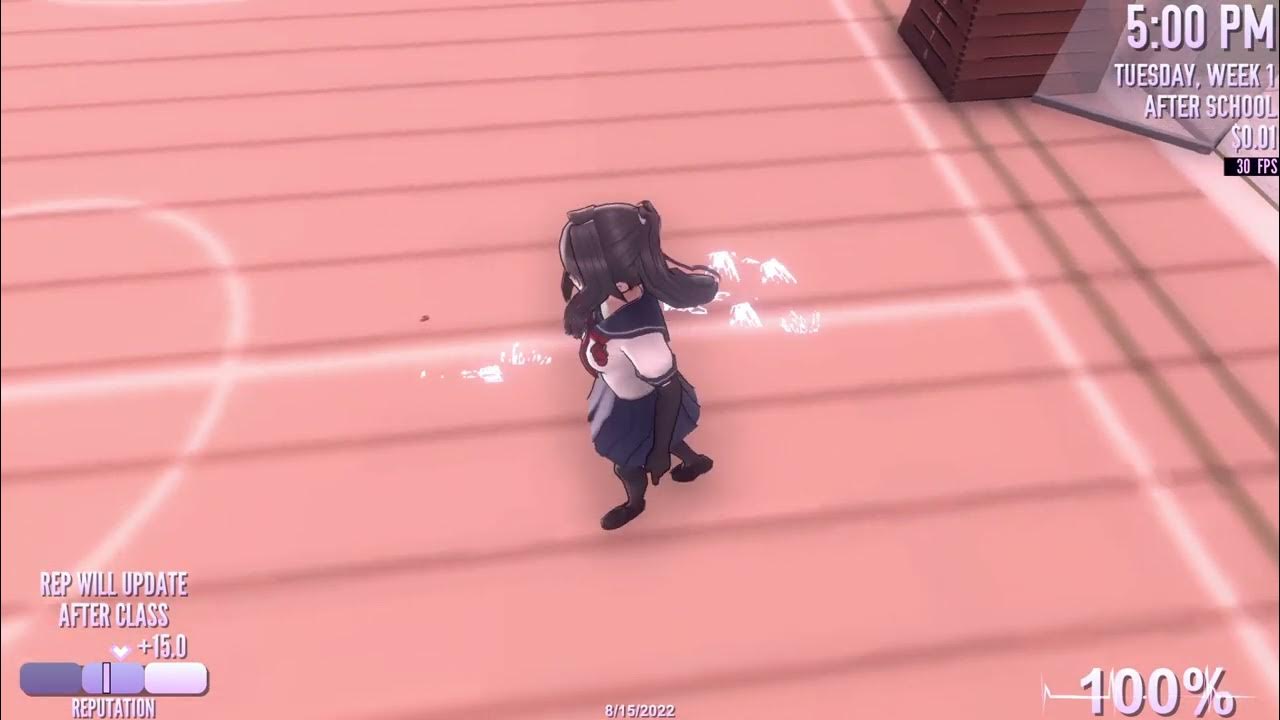 Just a funny glitch in Yandere Sim - YouTube