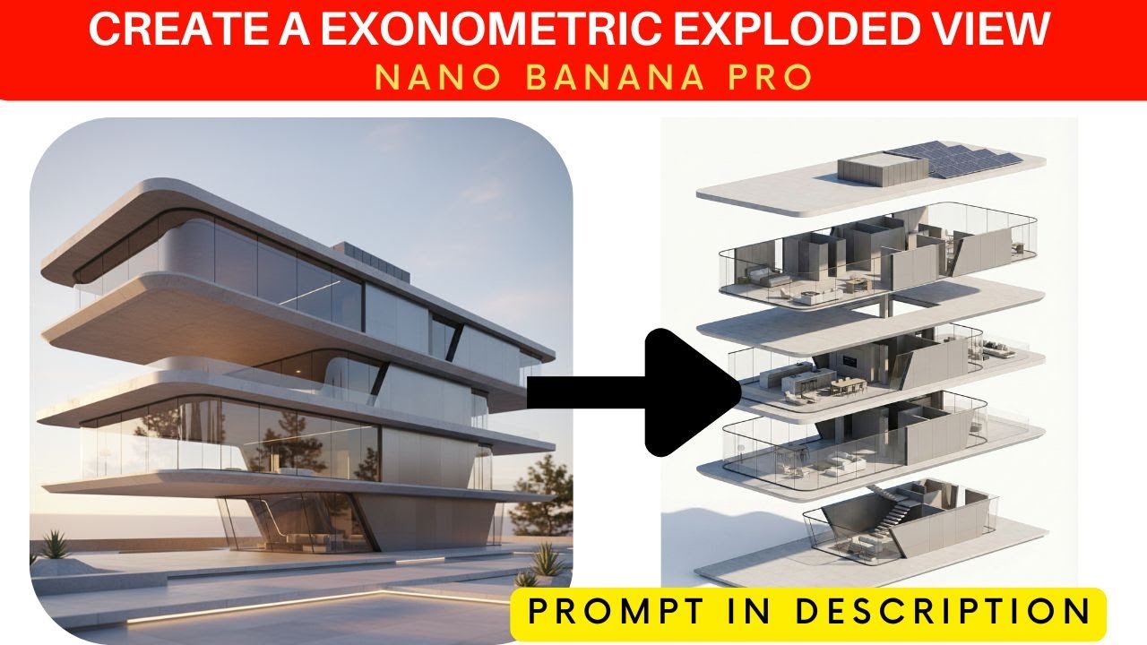 how to generate exploded view of architecture building in NANO BANANA ...