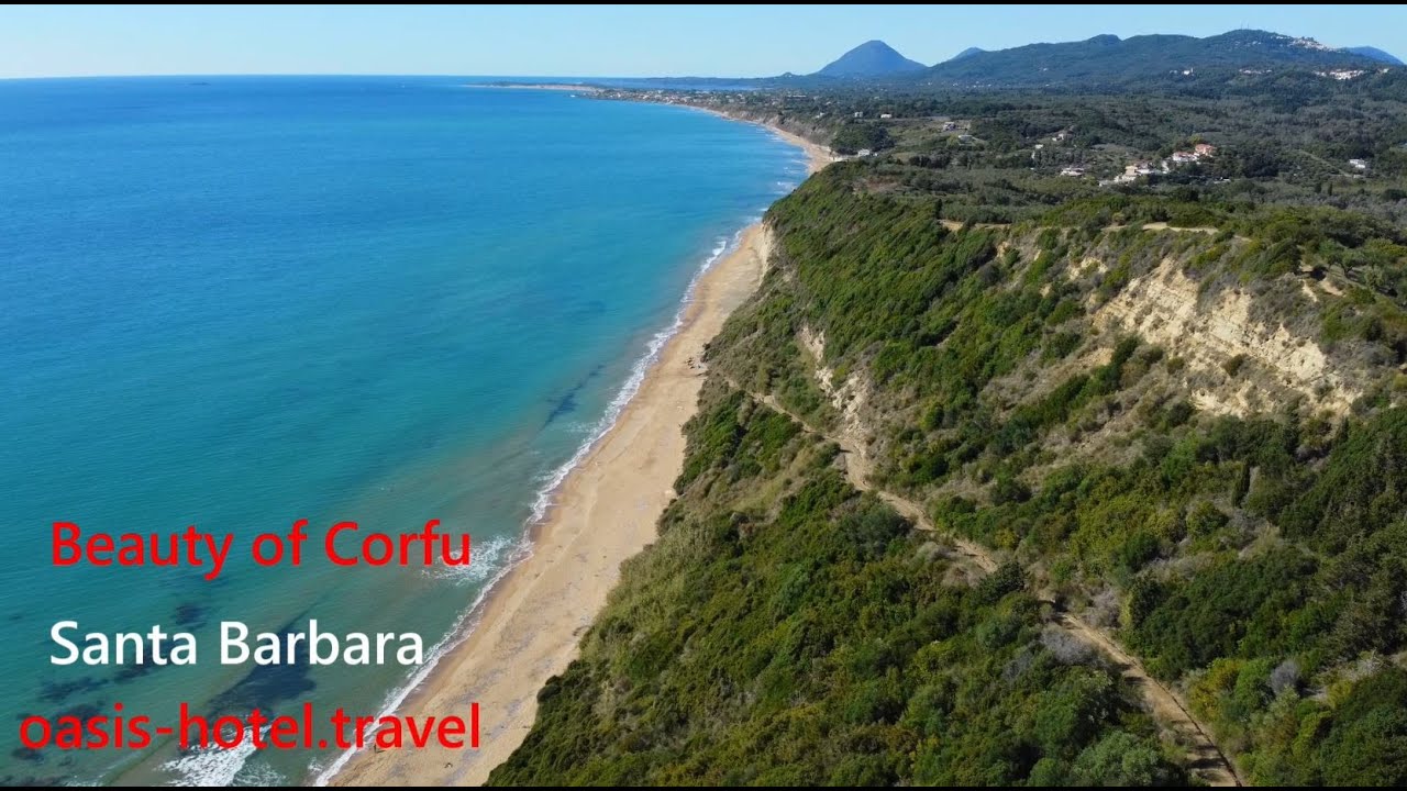Santa Barbara beach, Corfu - YouTube