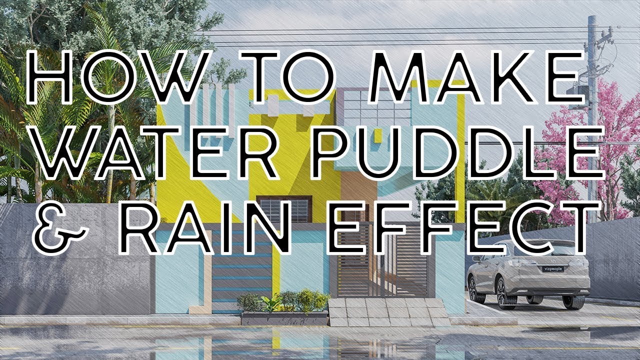 Water Puddle & Rain Effect For Beginners | Photoshop | Architecture ...