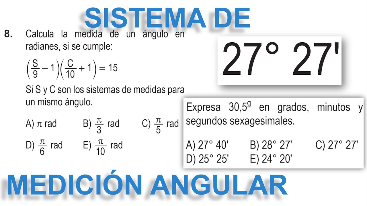 SISTEMA DE MEDICIÓN ANGULAR - SISTEMA DE CONVERSIÓN ANGULAR - YouTube